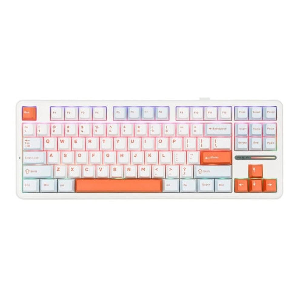 AULA F87 Pro White Blue LEOBOG Nimbus V3 Switch RGB Kablosuz Hotswap ...