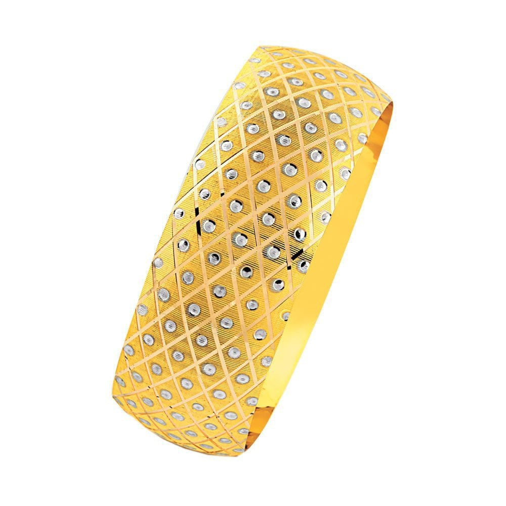 14 Ayar Altın Mega Bilezik 25.00 Gram Baklava Noktalı Model - idefix