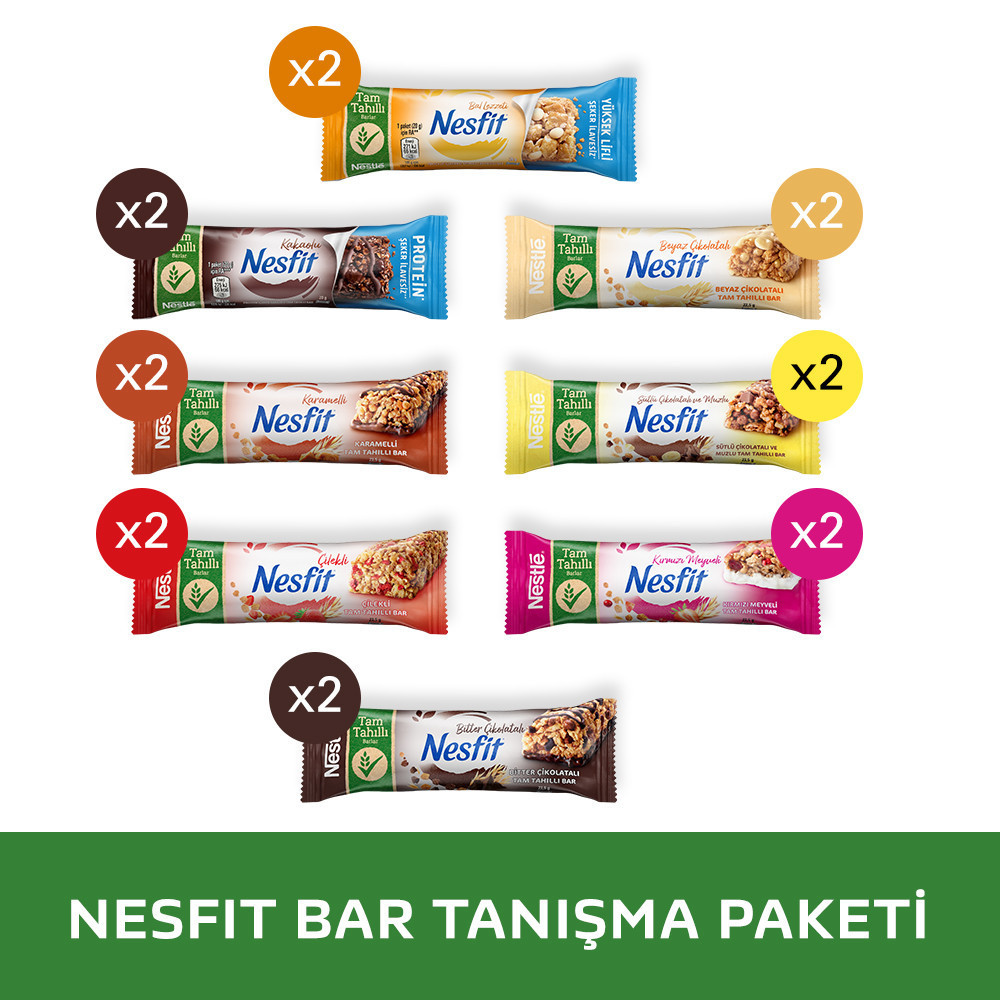 NESTLE NESFIT BAR Tanışma Paketi: 2 x 8 Farklı Çeşit - idefix