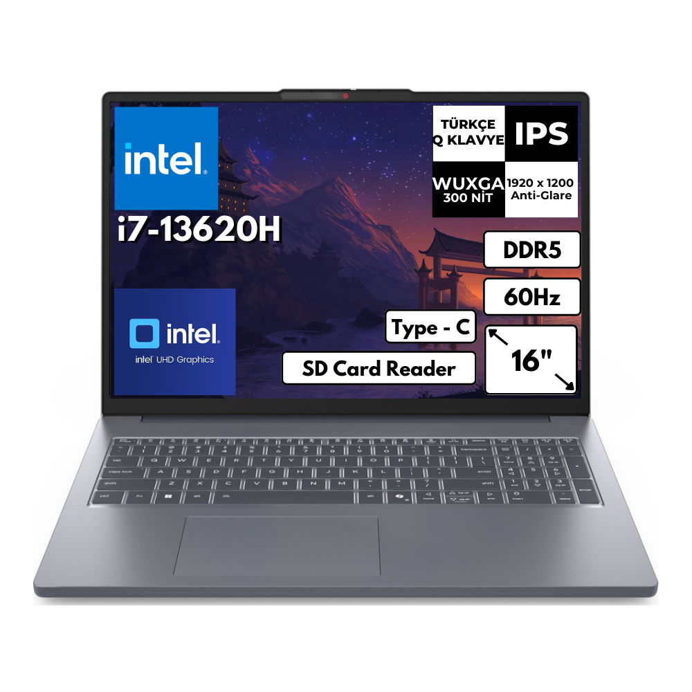 Lenovo Ideapad Slim 3 16IRH10 i7-13620H 16-GBDDR5 256 GB SSD UHD ...