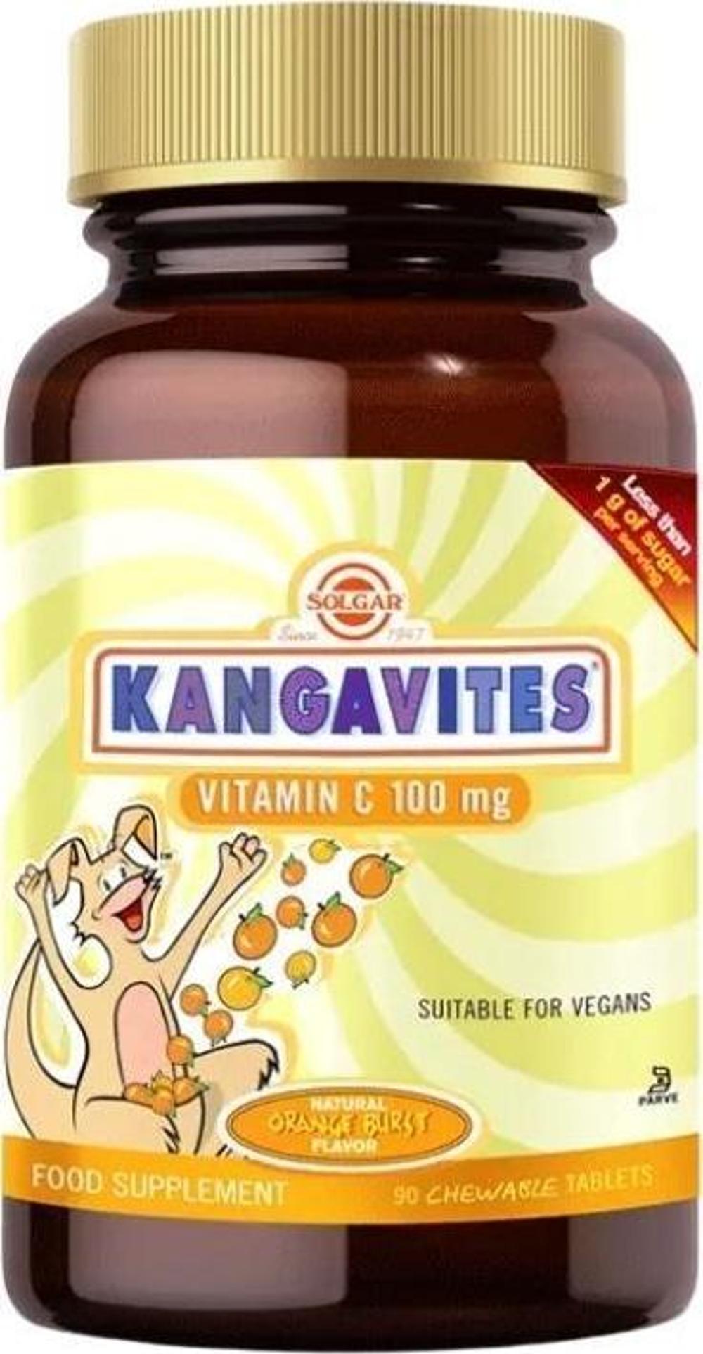 Kangavites Vitamin C 100 mg Çocuklara Özel Portakal Aromalı ...