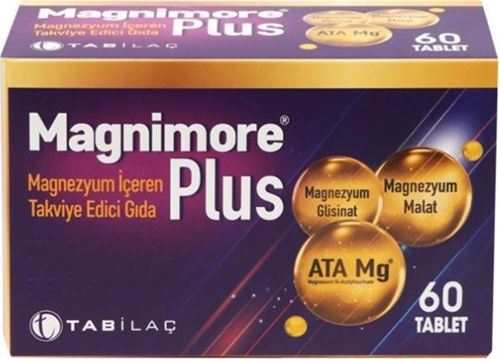Magnimore Plus Magnezyum İçeren Takviye Edici Gıda 60 Tablet - idefix