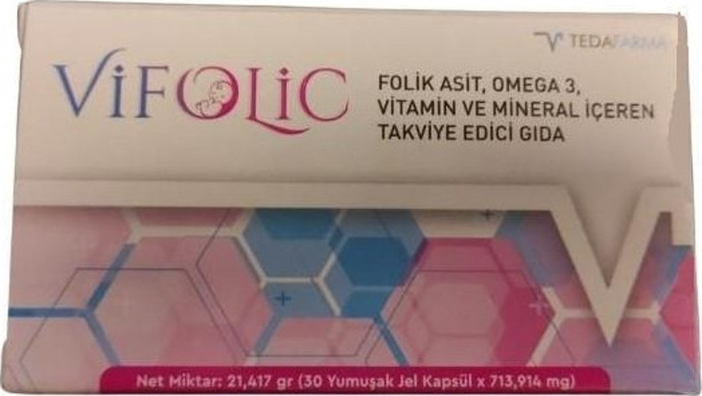 Vifolic Folik Asit, Omega3 , Vitamin ve Mineral İçeren Takviye Edici ...