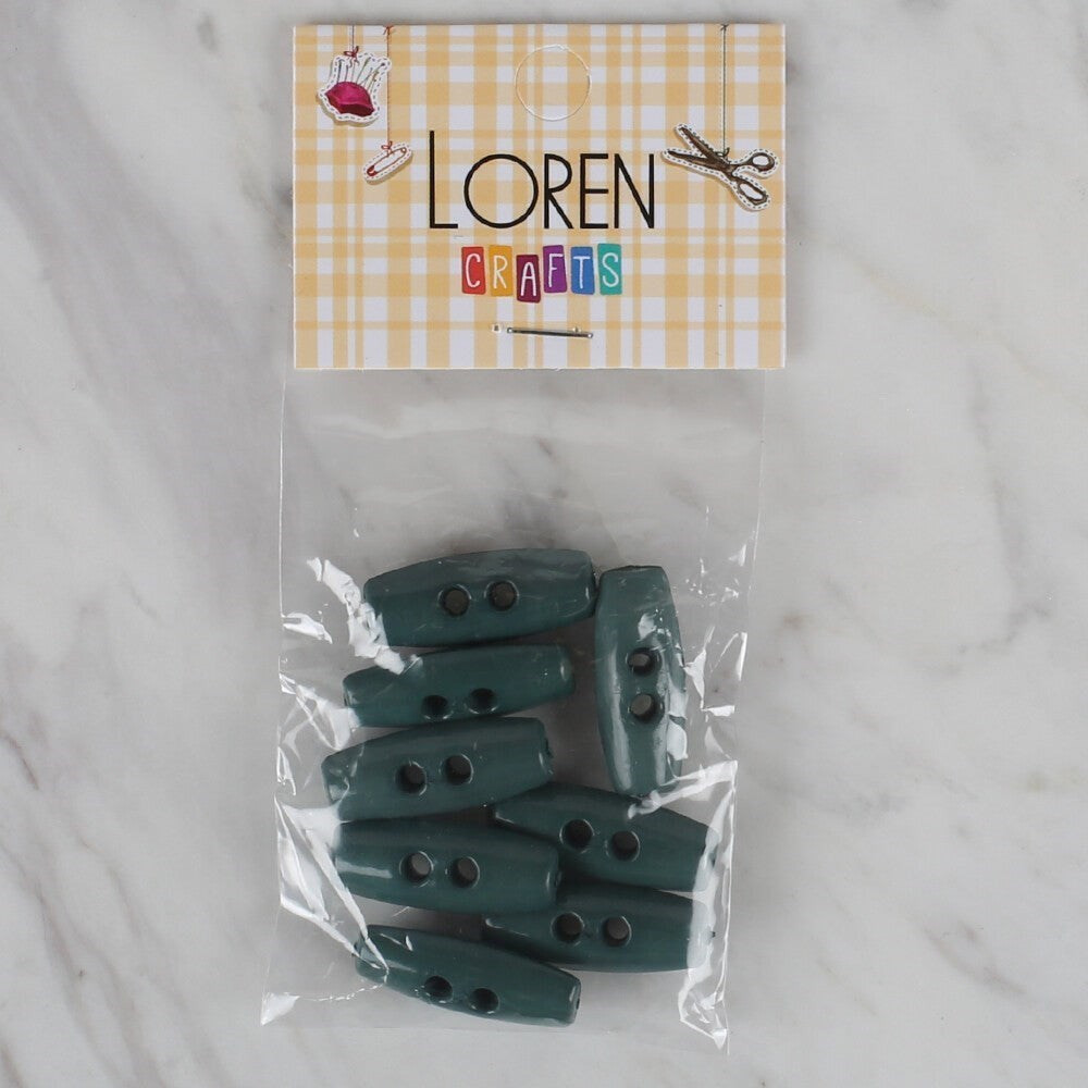 Loren Crafts yeşil 8 li çoban düğmesi - 65 - idefix