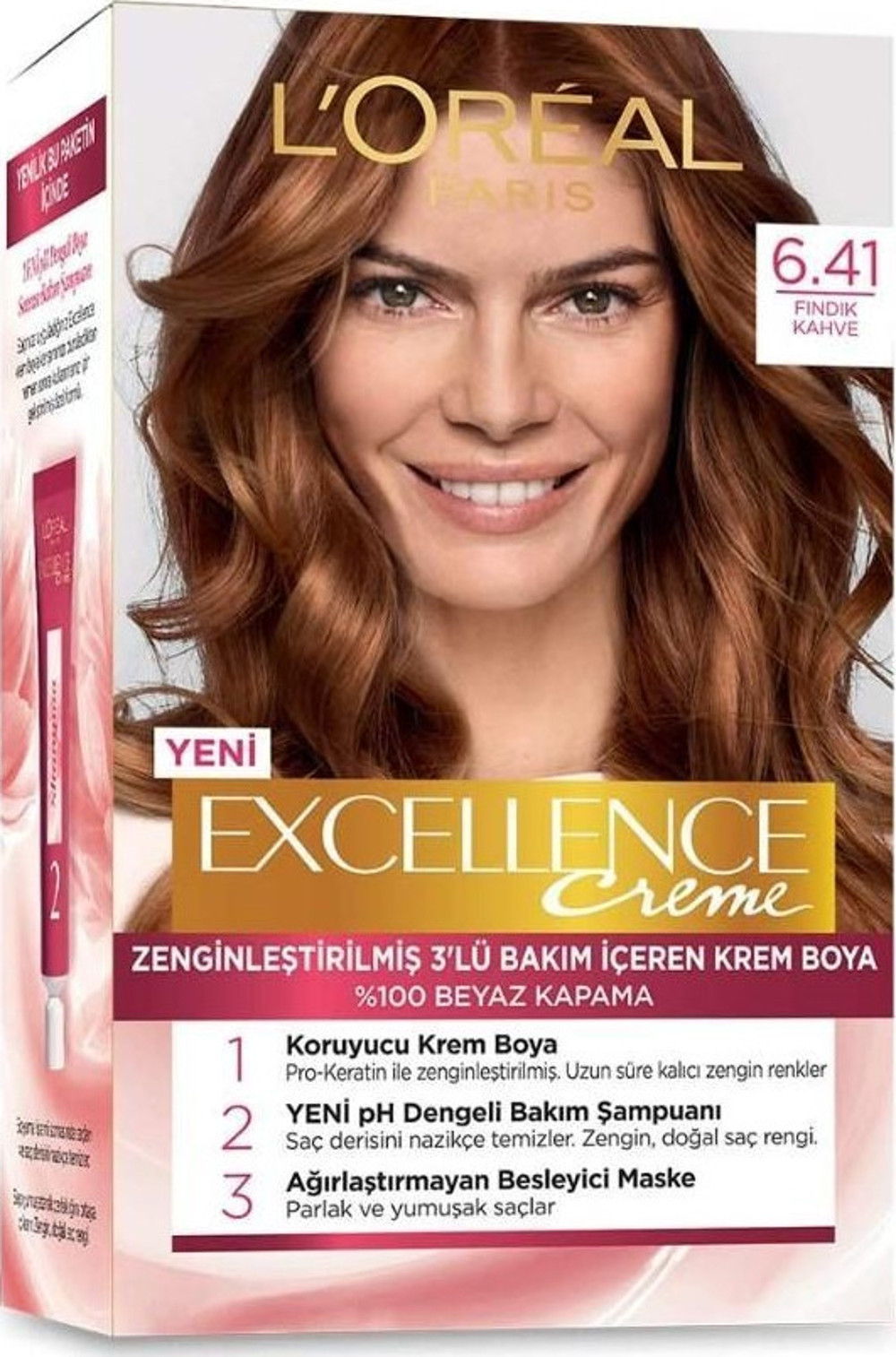 L'Oréal Paris Excellence Creme Saç Boyası 6.41 Fındık Kahvesi - idefix
