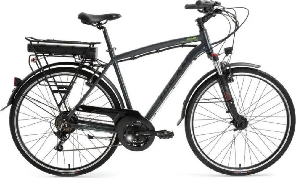 Bisan Comet 28 J 20,5 Kadro V Elektrikli Bisiklet Parlak Gri Sarı - idefix