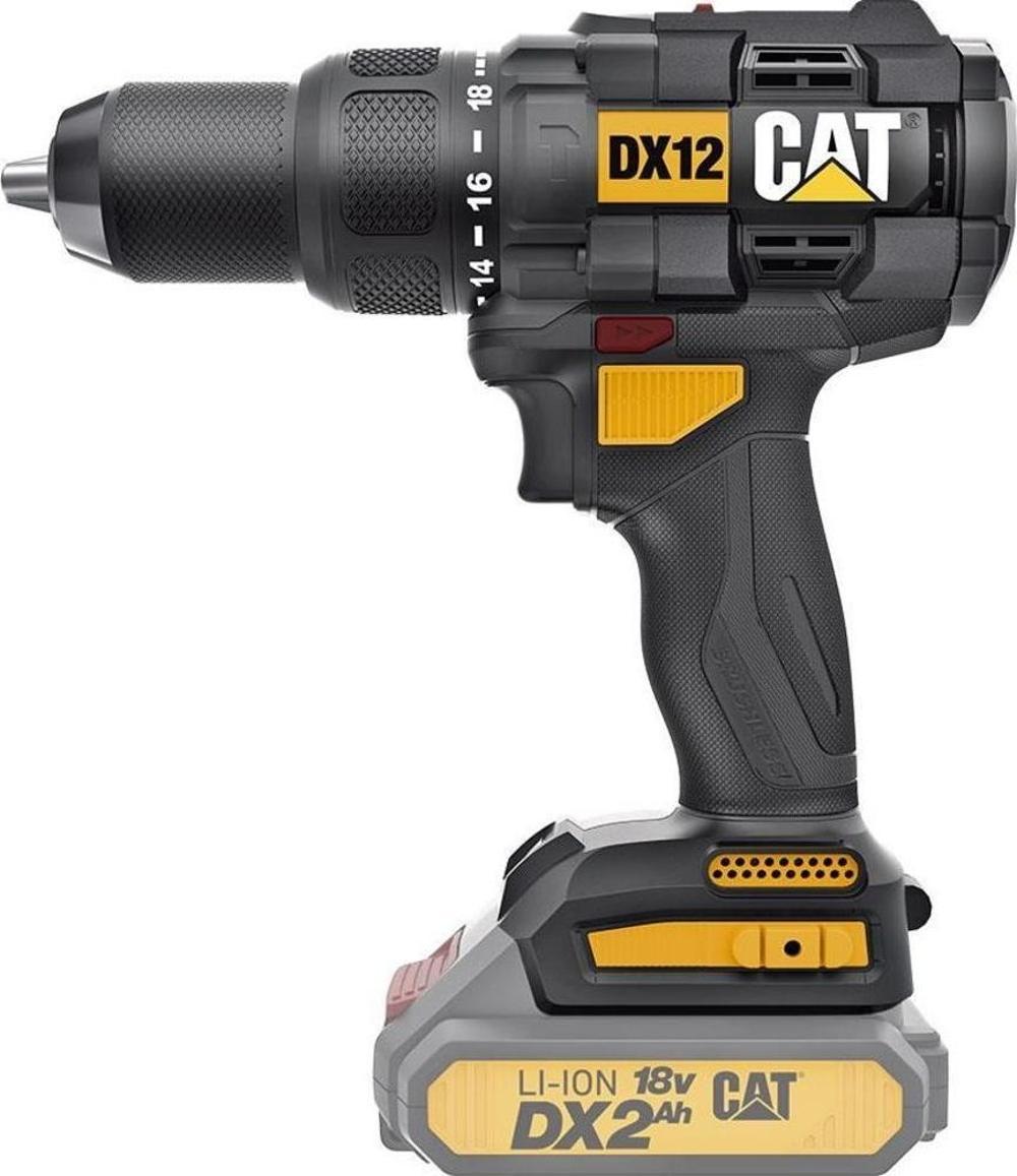 CAT DX12B 18Volt Kömürsüz Profesyonel Şarjlı Darbeli Matkap (Akü Dahil ...