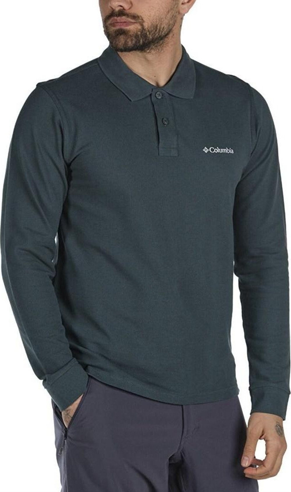 Columbia Erkek Sweatshirt Cascade Range Solid Ls Polo - idefix