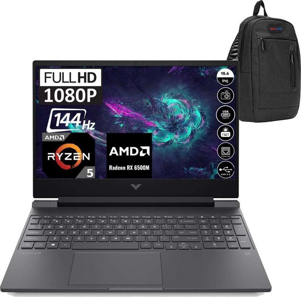 Hp Victus 15-FB0015NT Amd Ryzen 5 5600H 16GB 1tb SSD RX6500M Windows 11 Pro 15.6" Fhd 144 Hz ...