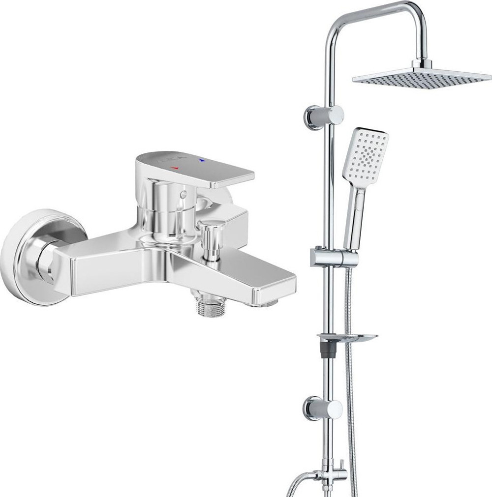 ECA Dalia Banyo Bataryası+T-MAY Banyo Belen Kare Tepe Duş Takımı Seti ...