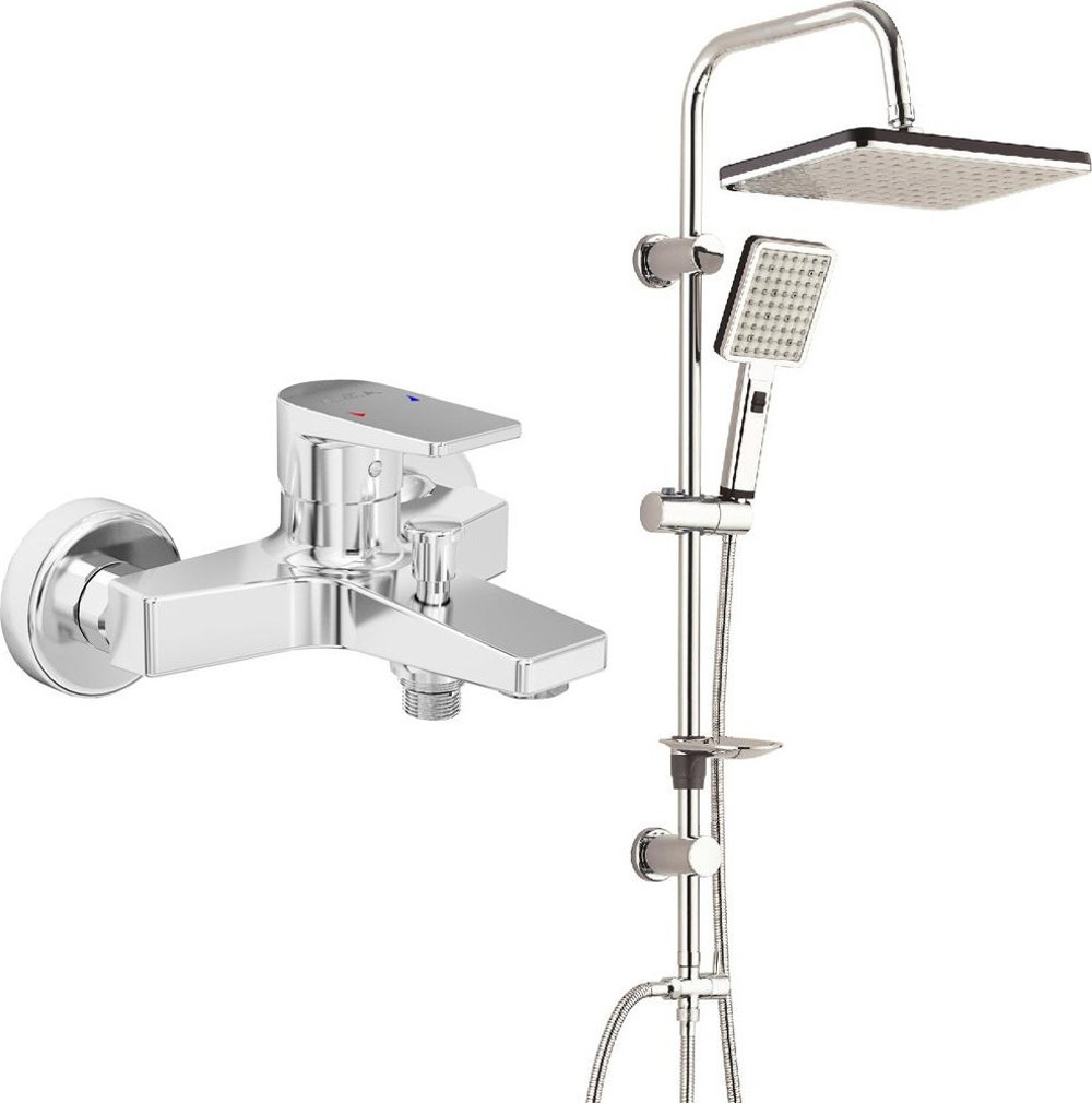 ECA Dalia Banyo Bataryası+T-MAY Banyo Sümbül Kare Tepe Duş Takımı Seti ...