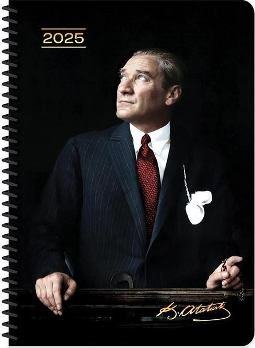 Keskin Color 2025 Atatürk Günlük Spiralli Ajanda Cumhurbaşkanı 17x24 ...