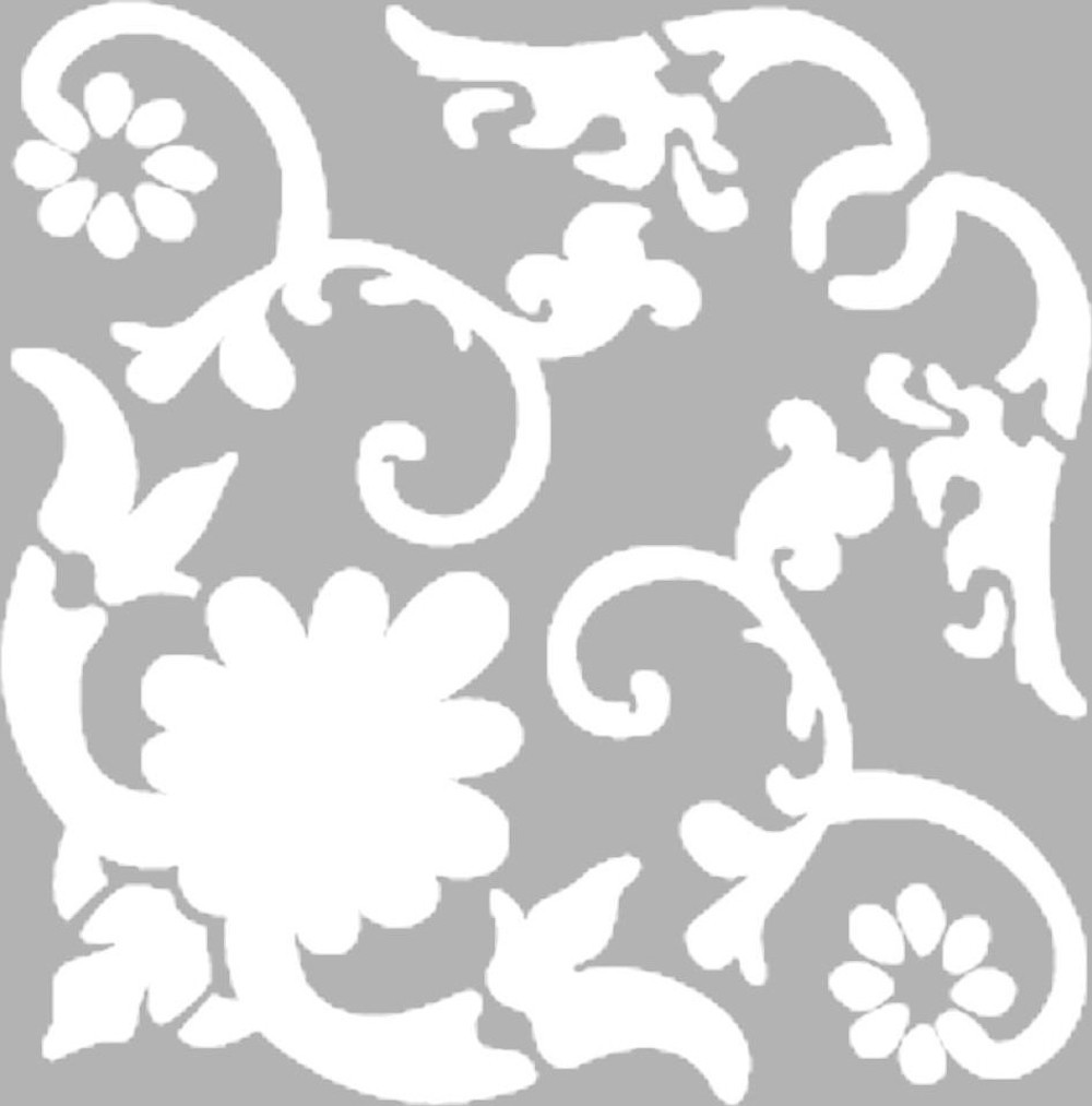 Damask 21 Stencil Boyama şablonu 30x30 cm, Duvar Stencil, Fayans ...