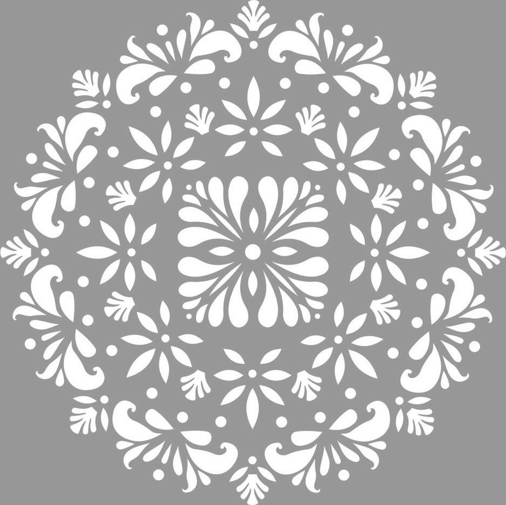 Mandala 33 Stencil Boyama şablonu 30x30 cm, Duvar Stencil, Fayans ...