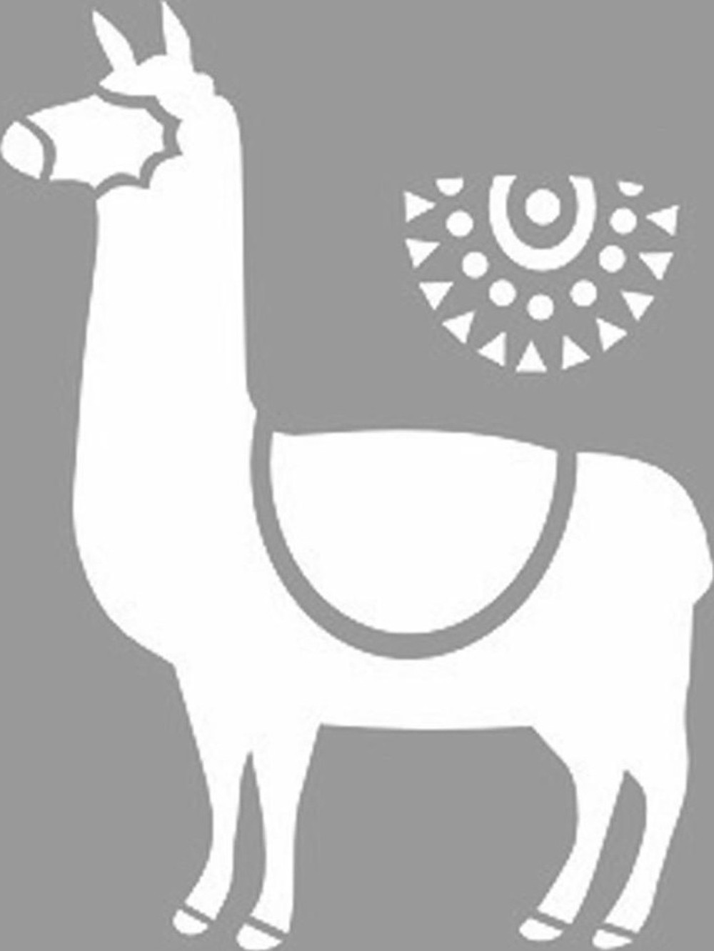 Alpaca Stencil Boyama şablonu 30x30 cm, Duvar Stencil, Fayans Stencil ...