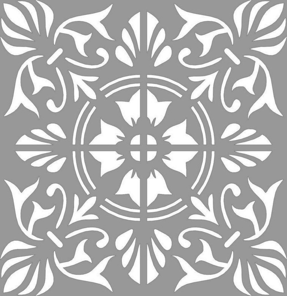 Karo Pink Stencil Boyama şablonu 30x30 cm, Duvar Stencil, Fayans ...