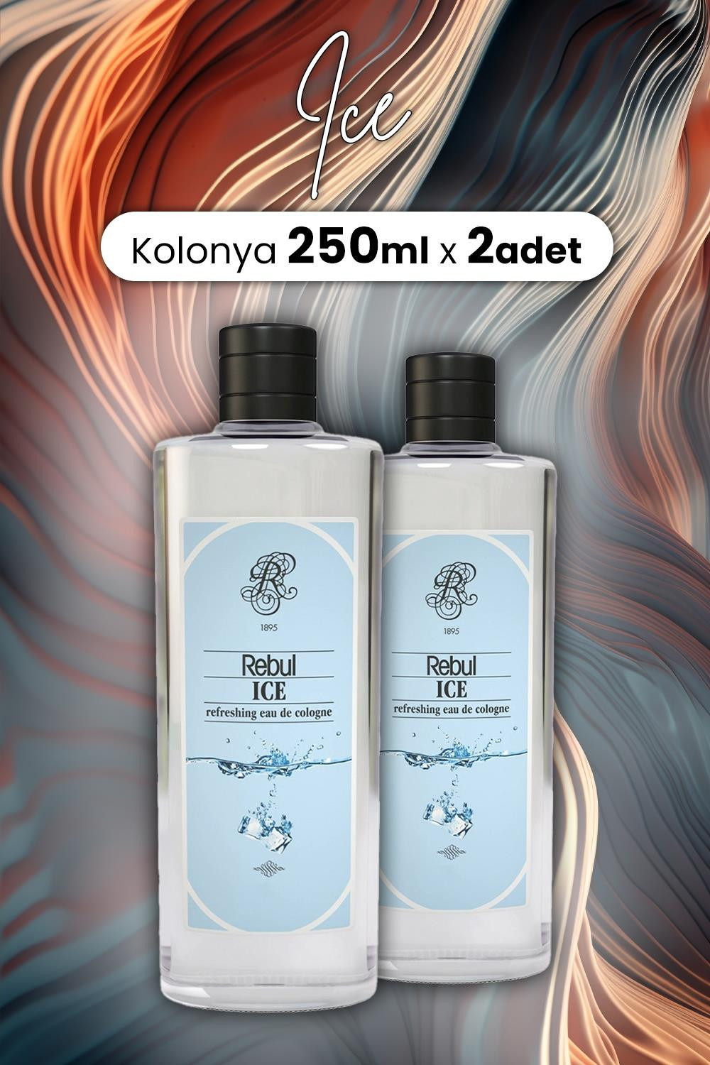 Rebul Ice Kolonya Cam Şişe 250 ml x 2 Adet - idefix