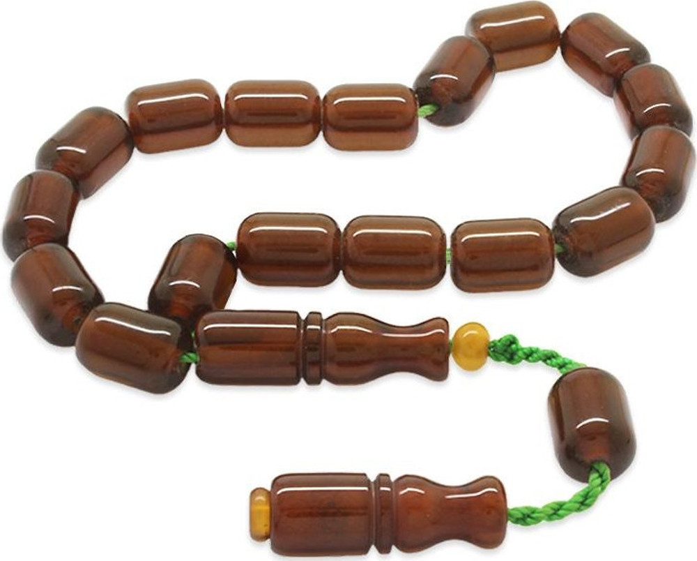 Sistemli Yeşil İp Detaylı Uçlu Kapsül Kesim Bal Rengi Ateş Kehribar Efe ...