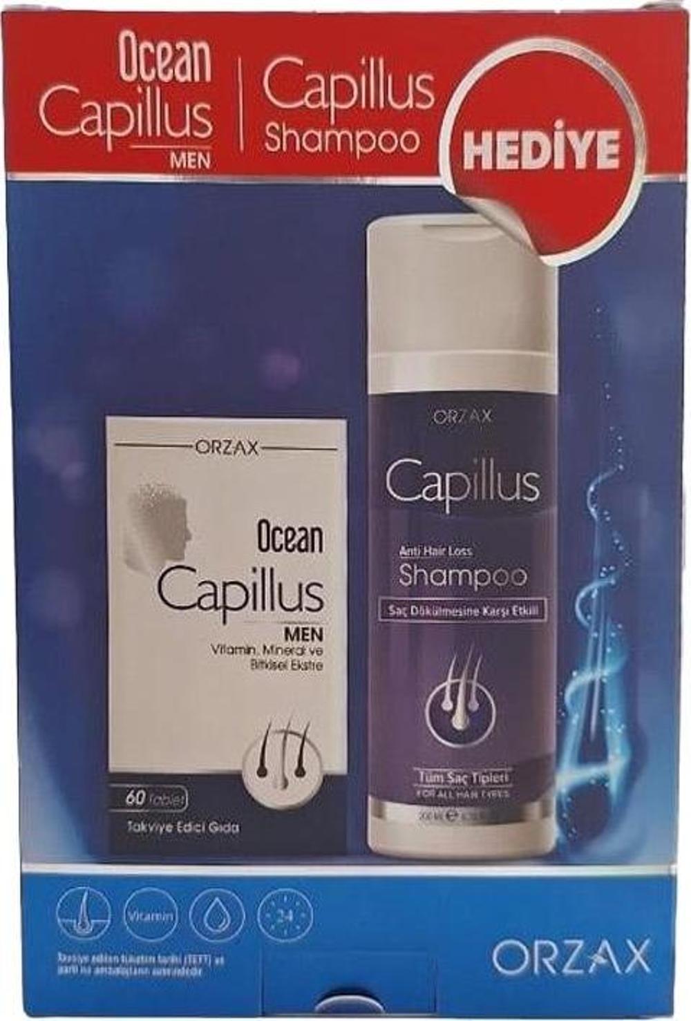 Ocean Capillus Men 60 Tablet + Capillus Shampoo 200ml Hediye - idefix
