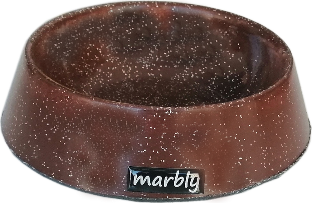 Marbly Kahve Galaxy Mermerit Köpek Mama Su Kabı 1000 ml - idefix