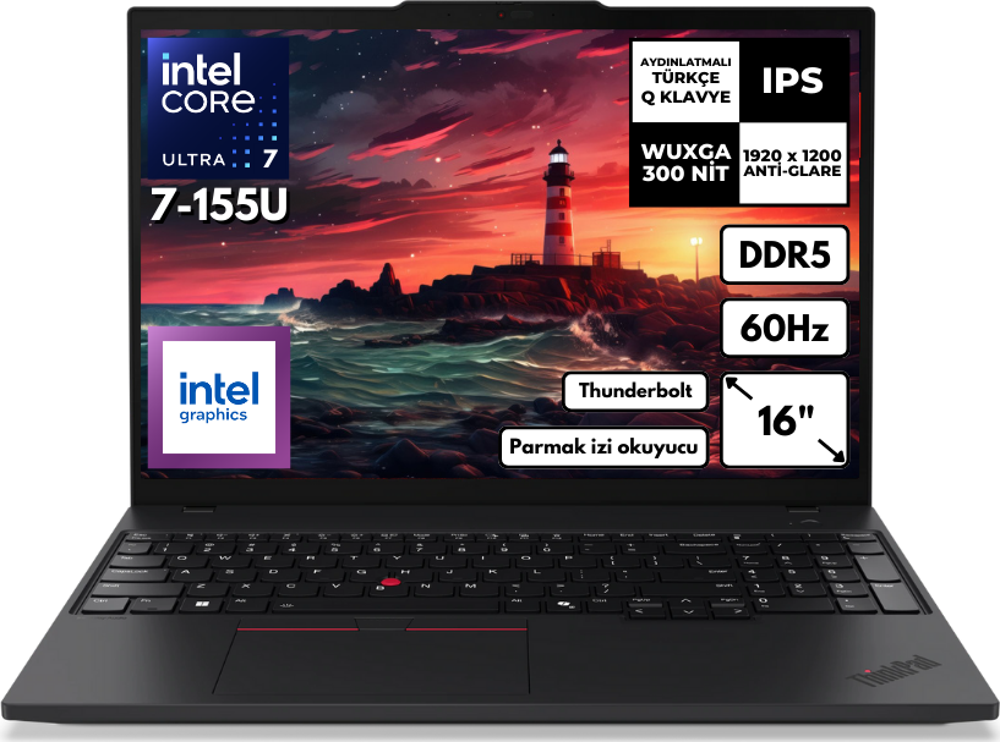 Lenovo ThinkPad T16 G3 Ultra 7-155U 32-GBDDR5 512 GB SSD 16" WUXGA ...