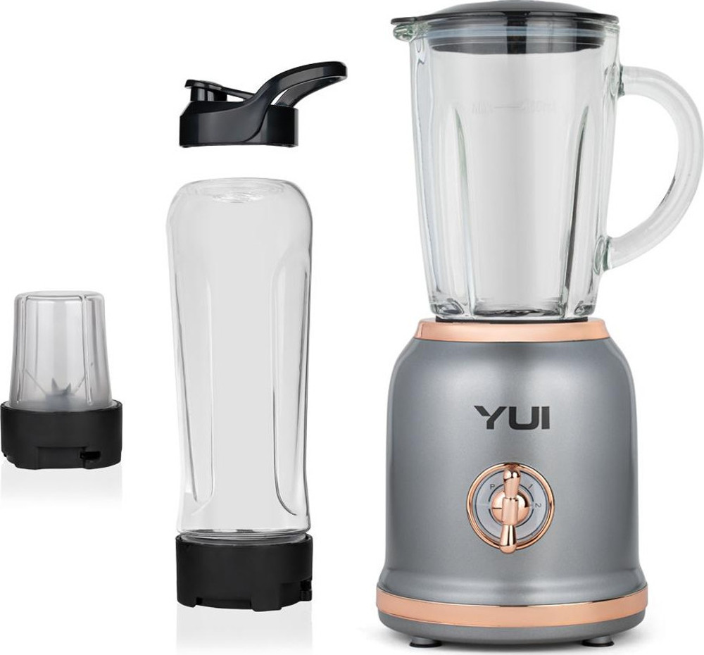 Yui M18 3'ü 1 Arada Retro Smoothie Blender Seti Gri (Yui Türkiye ...