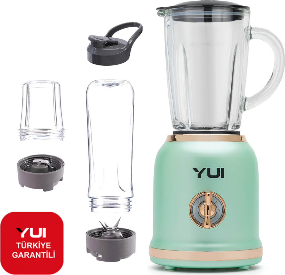 Yui M18 3'ü 1 Arada Retro Smoothie Blender Seti Yeşil (Yui Türkiye ...
