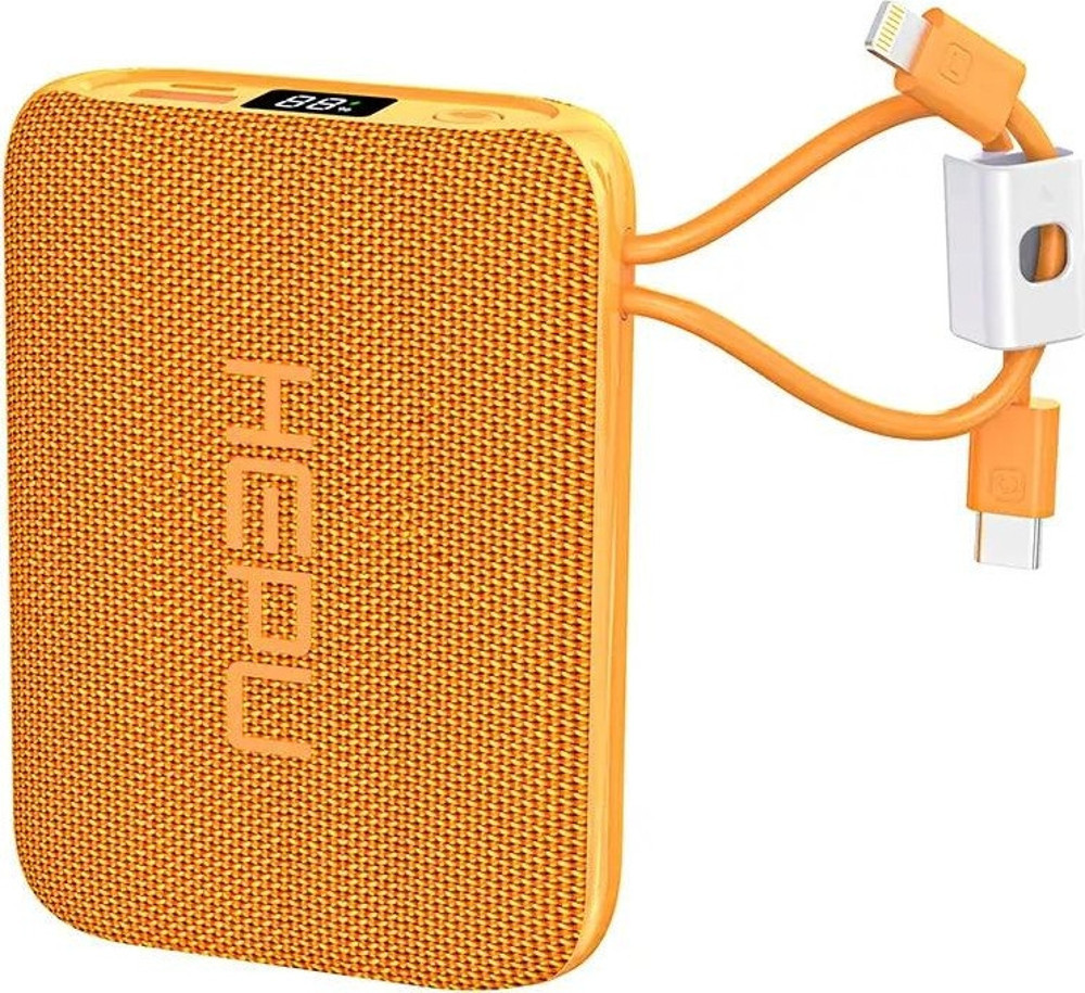 Hepu HP-235 20,000mAh 22.5W Sihirli Kablo Powerbank – Turuncu, Hızlı ...