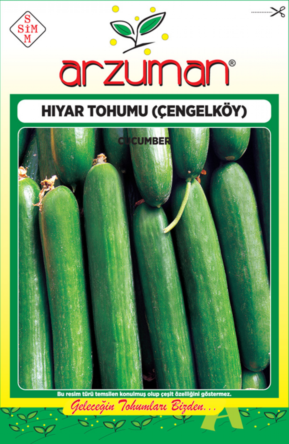 ÇENGELKÖY SALATALIK TOHUMU 10 GR ORT 300 AD TOHUM - idefix