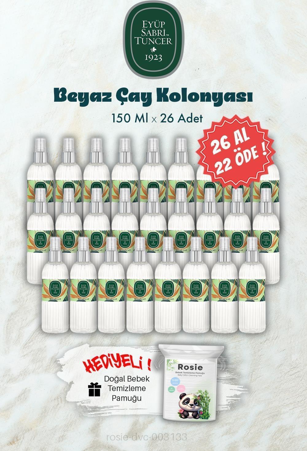 26 AL 22 ÖDE 150 ML Beyaz Çay Kolonyası ve ROSIE Hediye - idefix