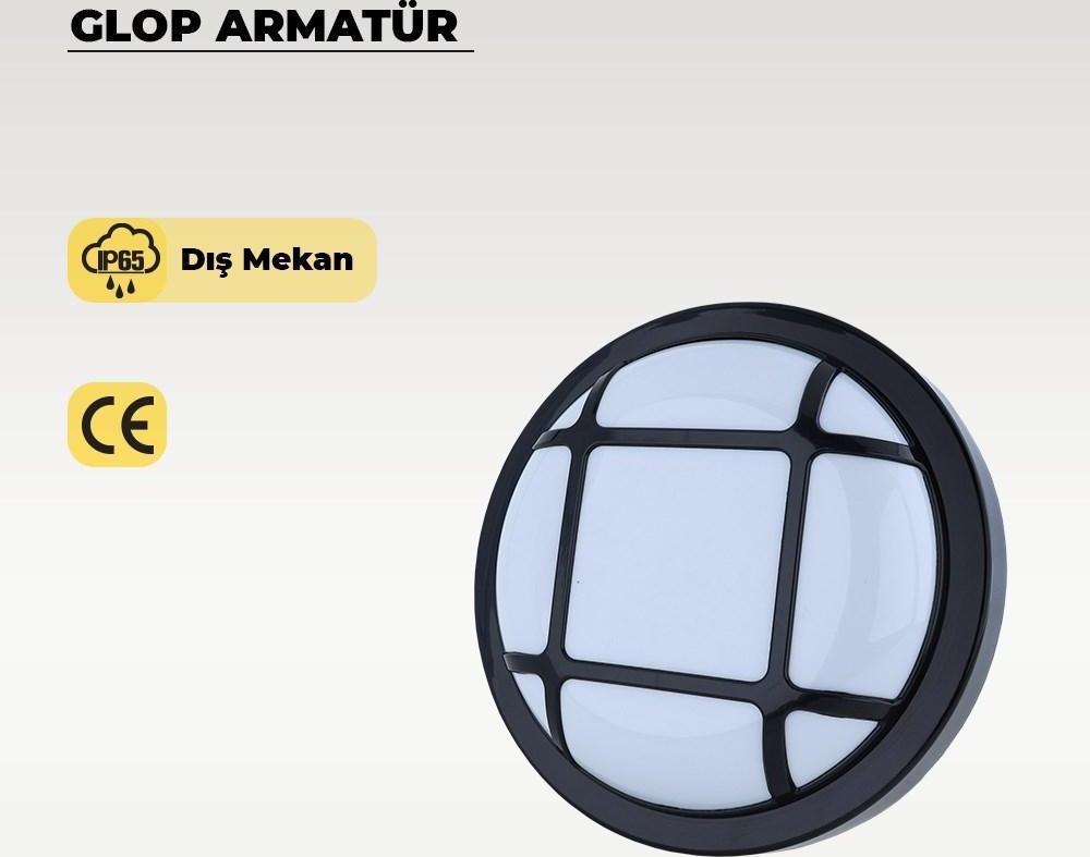 30W Sinope Led Armatür Siyah Kasa Beyaz Işık - idefix