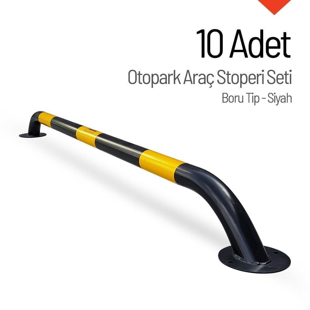 Boru Tip Otopark Araç Stoperi – 10'lu Set | 60 mm Dayanıklı Park Demiri ...