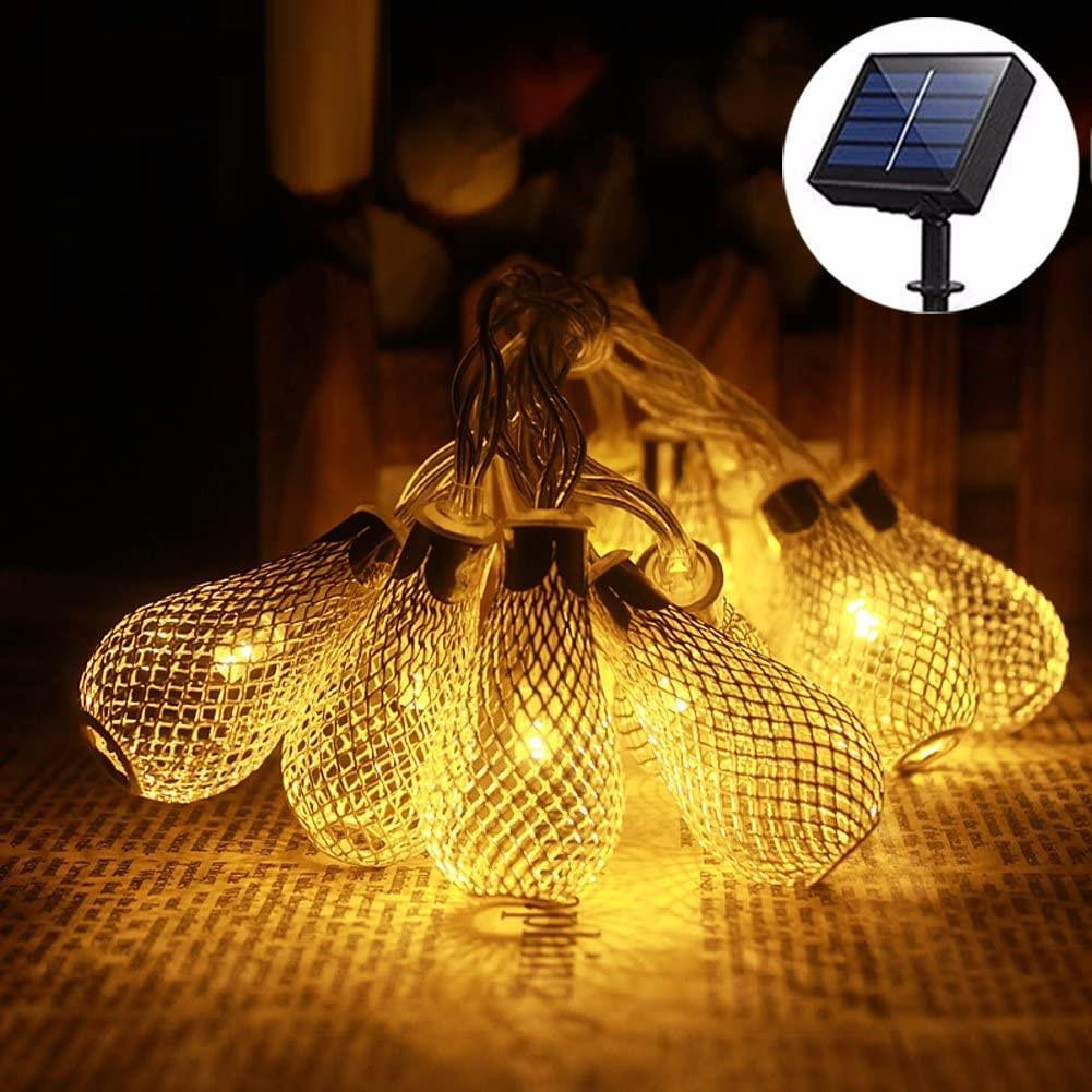 Solar 30Led Ampül 4Mt 8 Mod Metal Güneş Enerjili Bahçe Aydınlatma ...