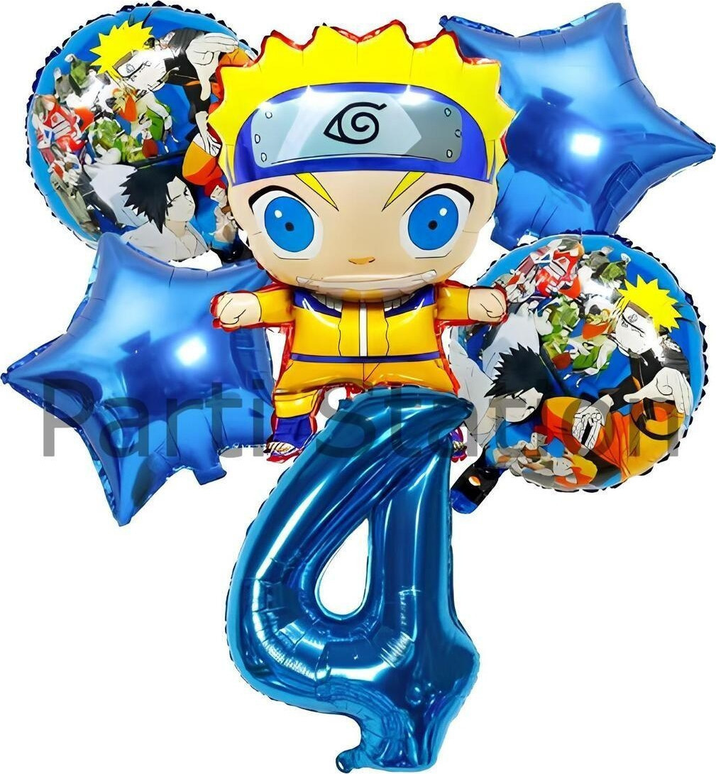 Parti Station Anime Naruto 4 Yaş Doğum Günü Balon Set Naruto Konsept ...