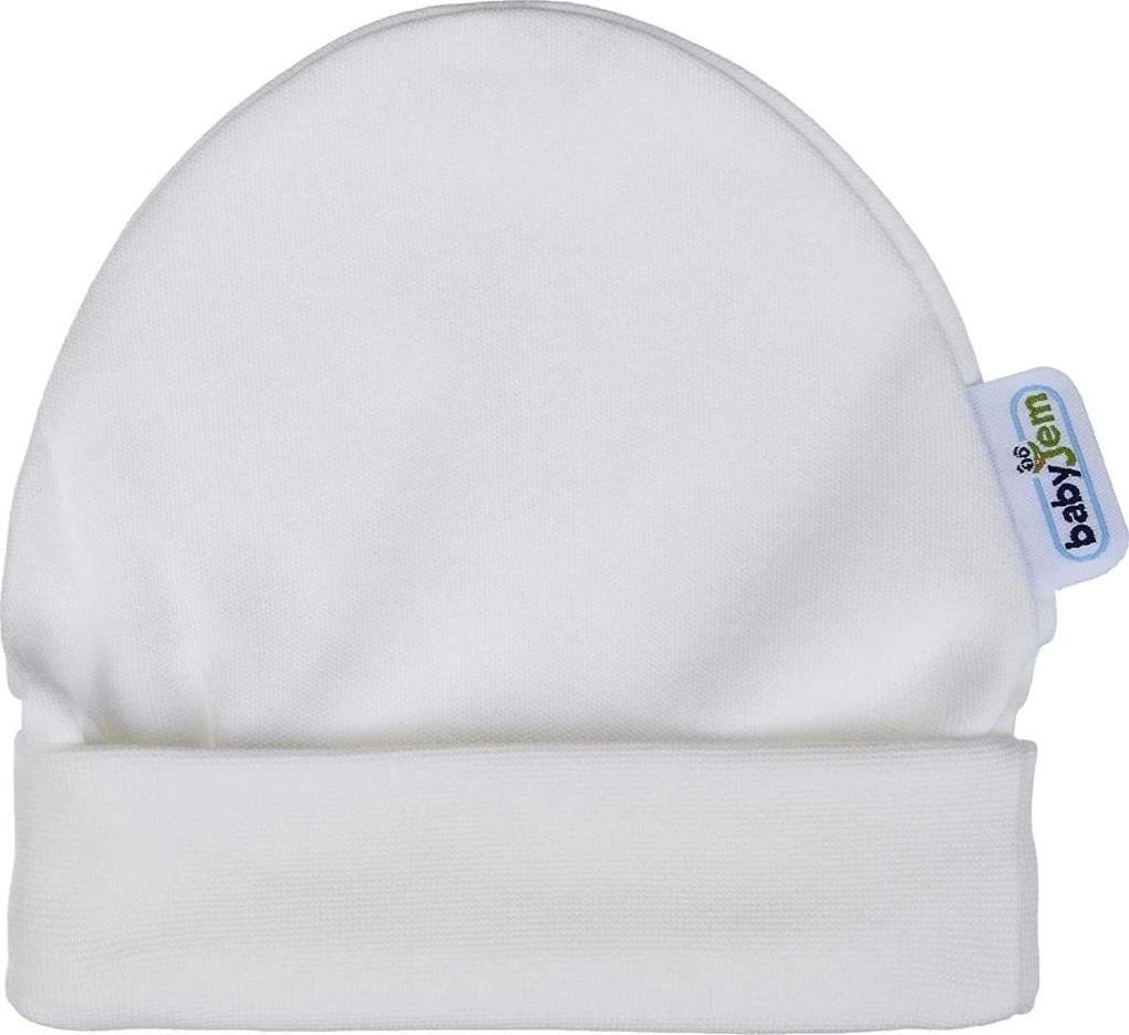 Beyaz Yenidoğan Bebe Şapkası ile Isı Koruması ve Hassas Ciltlere Uygun ...