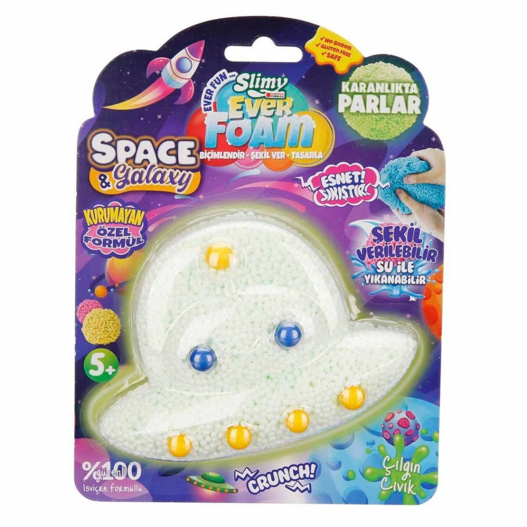 Slimy Ever Gece Parlayan Köpük Slime Ufo - idefix