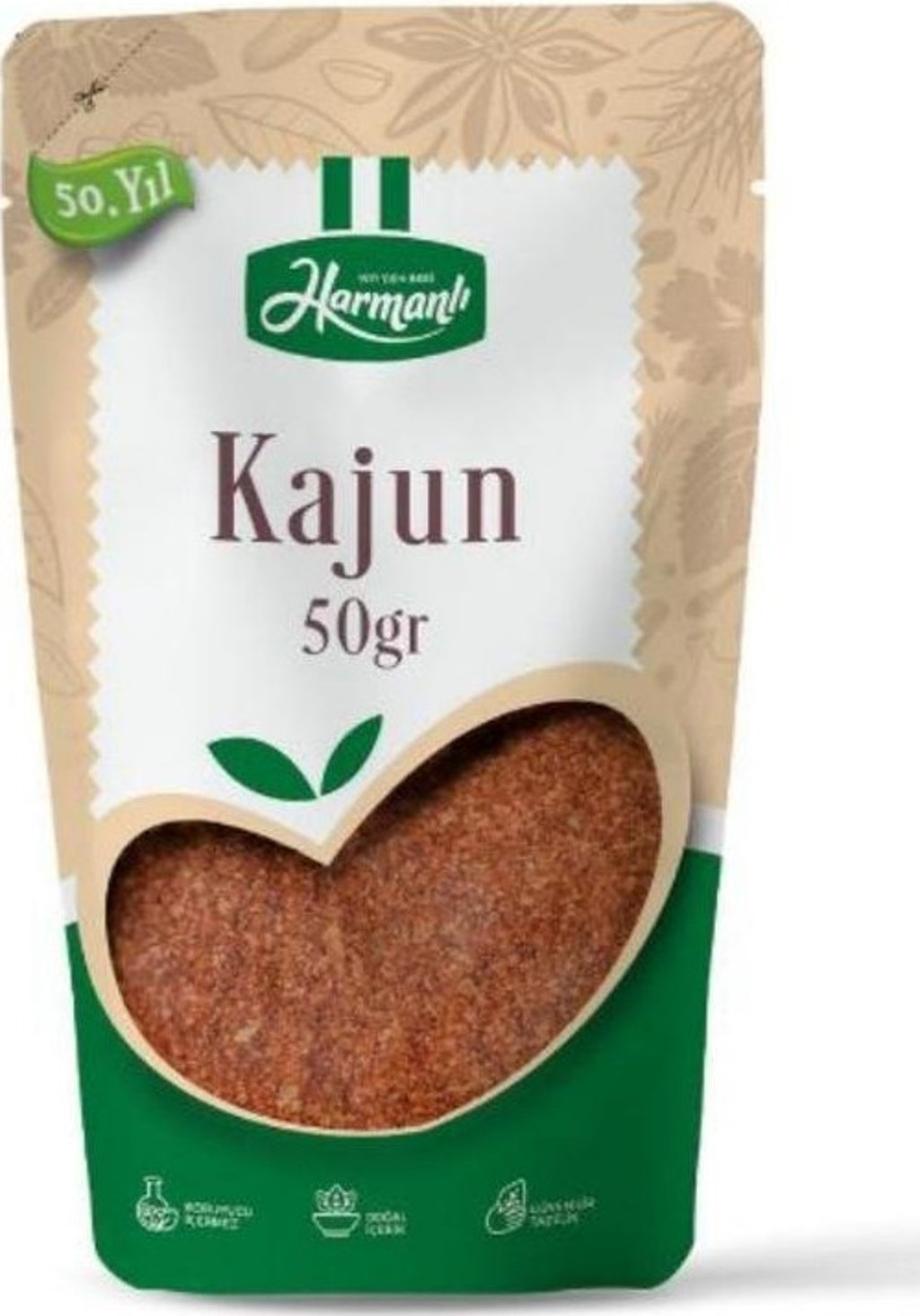 Harmanlı Baharat Kajun Baharatı %100 Doğal Yeni Tat 50gr