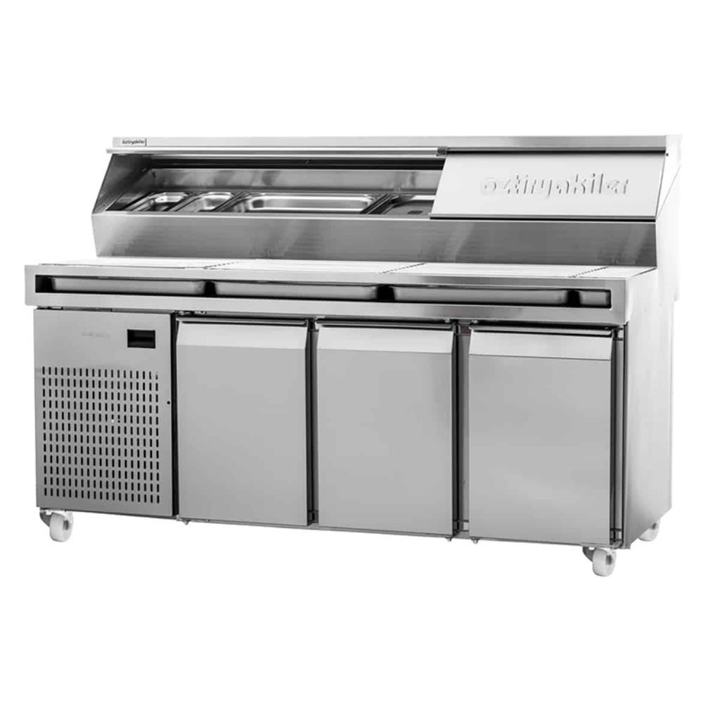 Öztiryakiler Make Up Pizza Hazırlık Dolabı, 180x80 Cm, Önü Telli - idefix