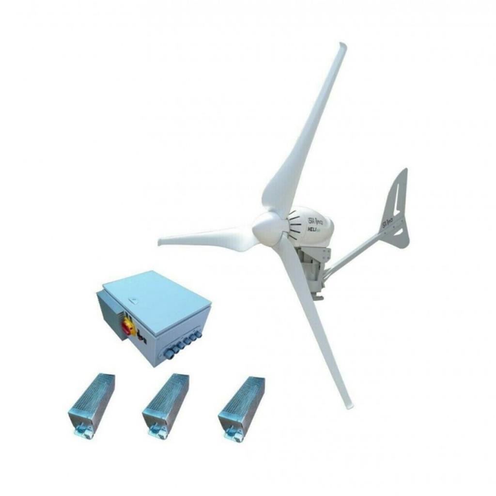 İsta Breeze Set Heli 4.0 kW 48 V Rüzgar Türbini + Wind Pro Şarj Kontrol ...