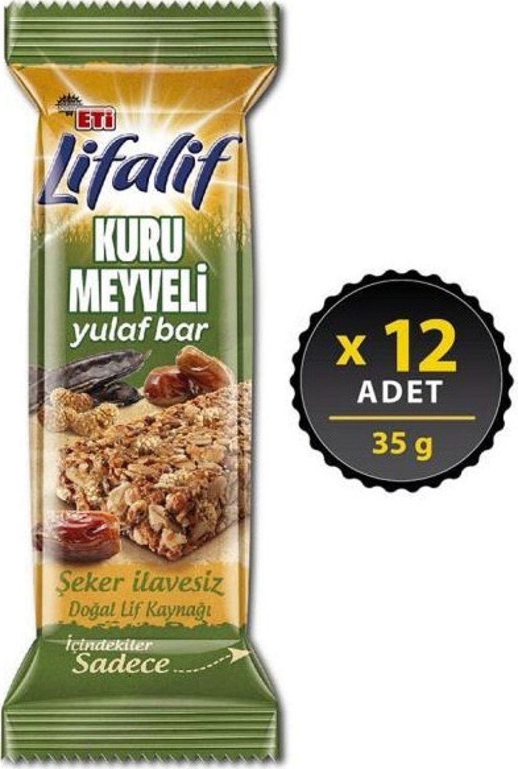 Eti Lifalif Kuru Meyveli Yulaf Bar 35 gr x 12 Adet - idefix