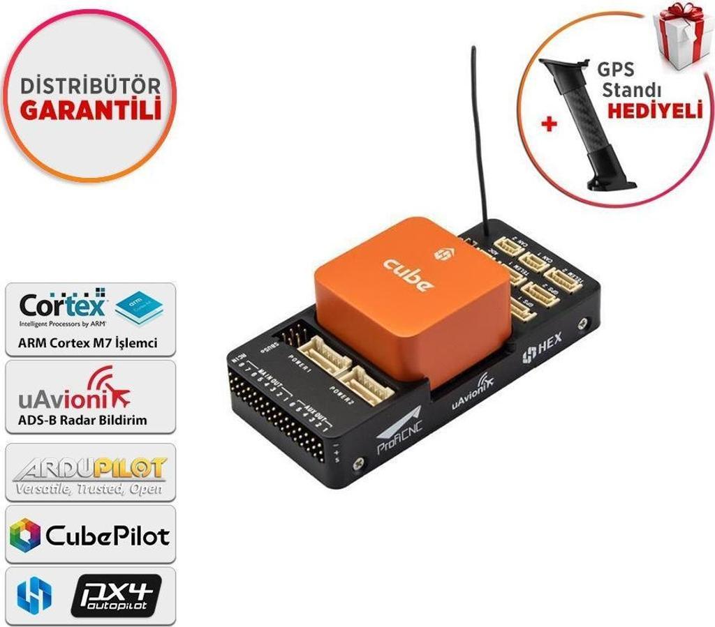 CubePilot Pixhawk The Cube Orange Standard Set Otopilot Sistemi (ADS-B Carrier Board ...