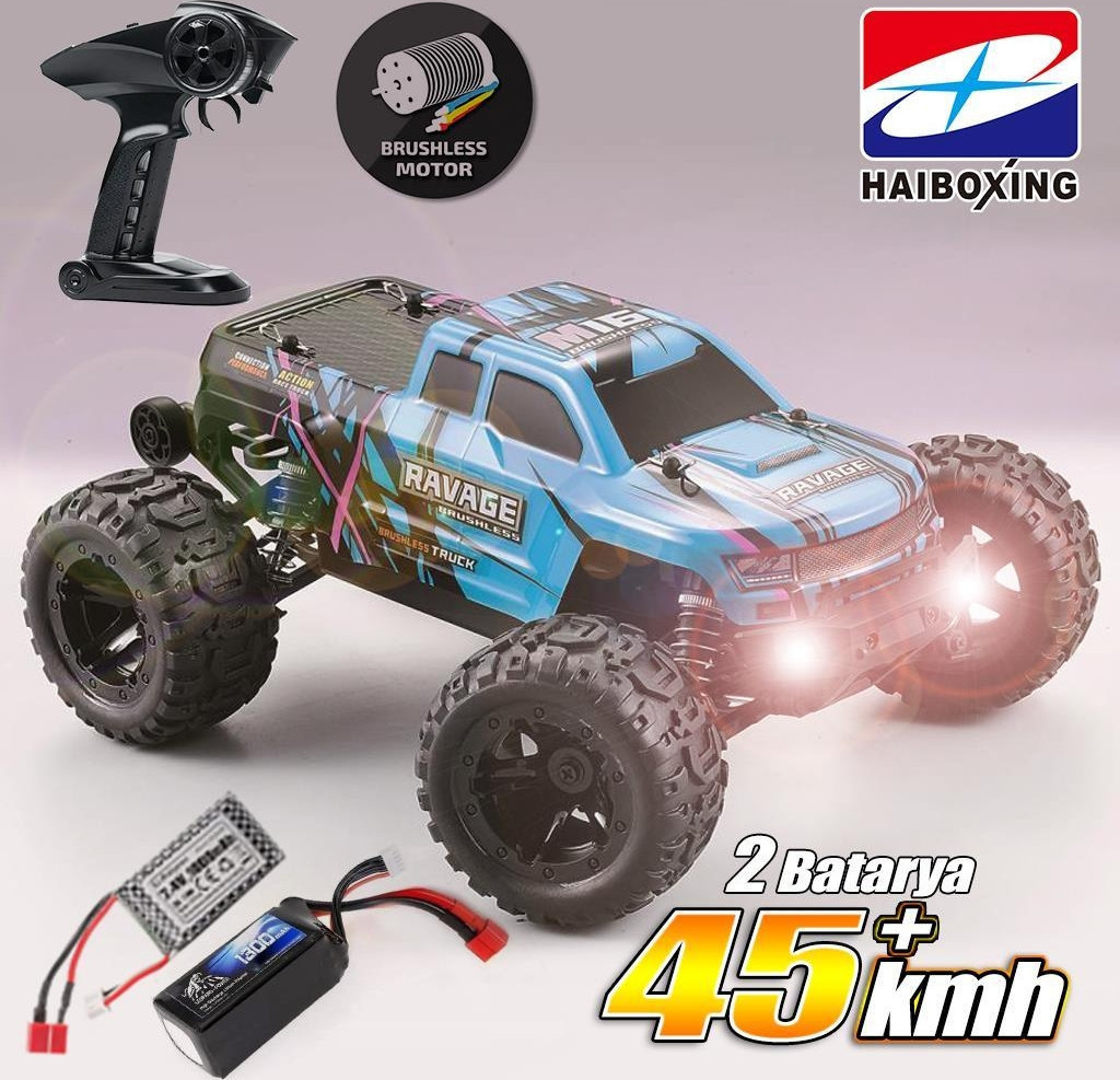 HAIBOXING RC 1/16 Ravage 45+ KM/H Sürat RC Araba RTR Elektrikli 4WD ...