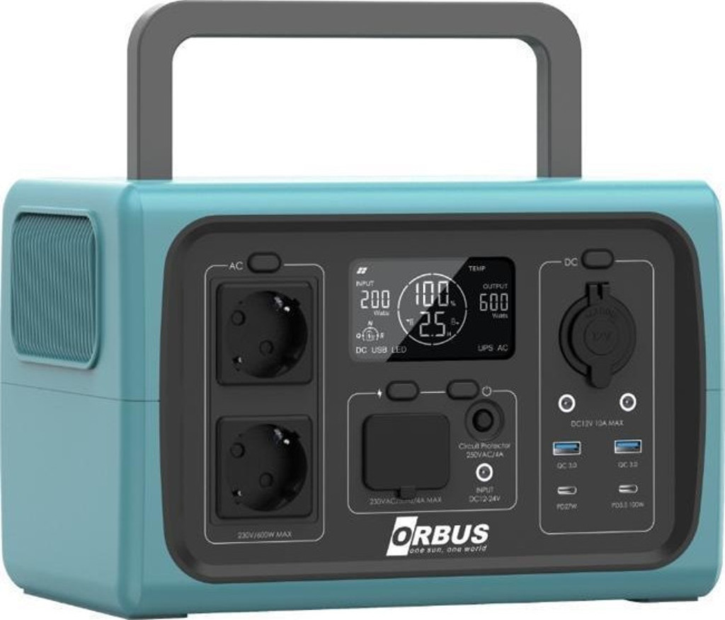 Orbus 600W Taşınabilir Güç Kaynağı – Power Station - idefix