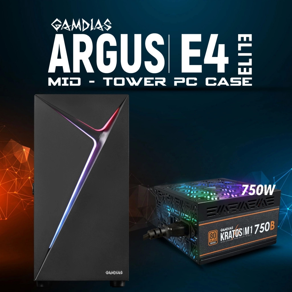 Gamdıas Argus E4 Elite, 750w, Tempered Glass, Argb, 80+ Bronze, Atx ...