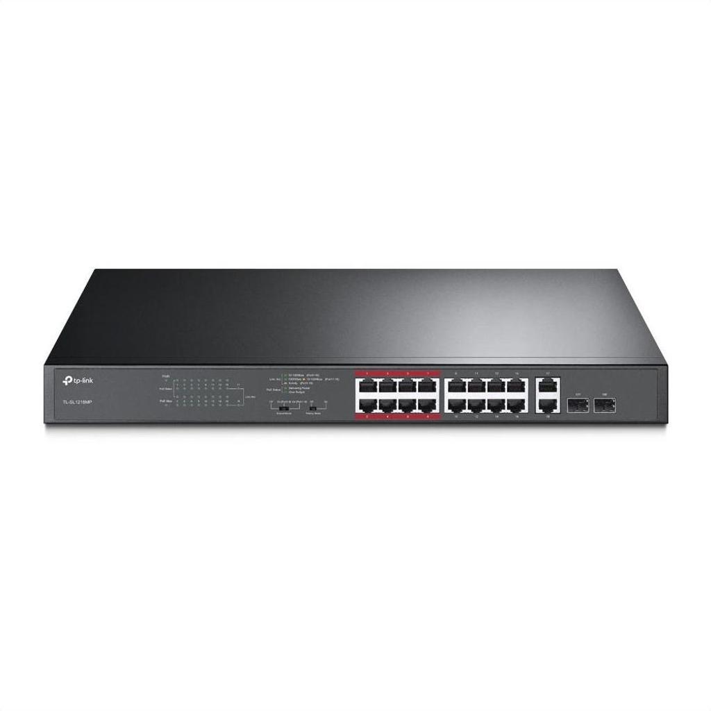 Tp-lınk Sl1218mp, 16 Port Megabit Poe + 2port Gigabit Combo Sfp, 250w ...