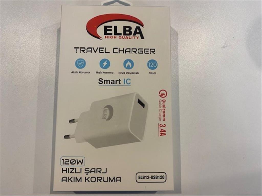 Elba ELB12 Elb- USB120 120W 3.4A Hızlı Şarj Akım Koruma Isıya Dayanıklı EV Şarj Kafa - idefix