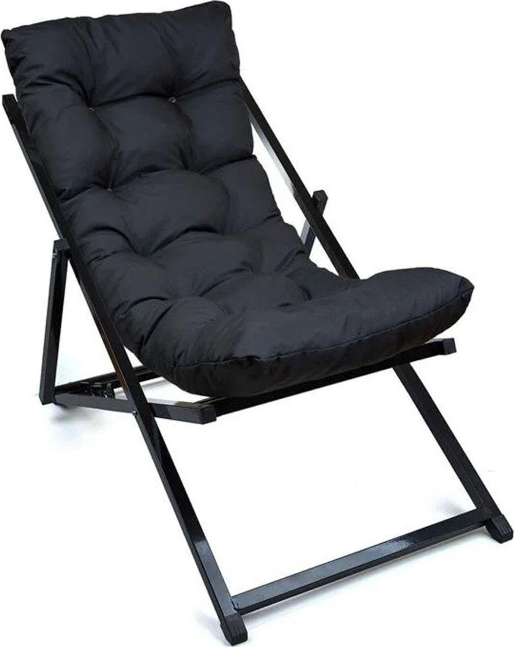 Earmut Şezlong Metal Katlanır Minderli Balkon, Bahçe, Teras Ve Plaj ...