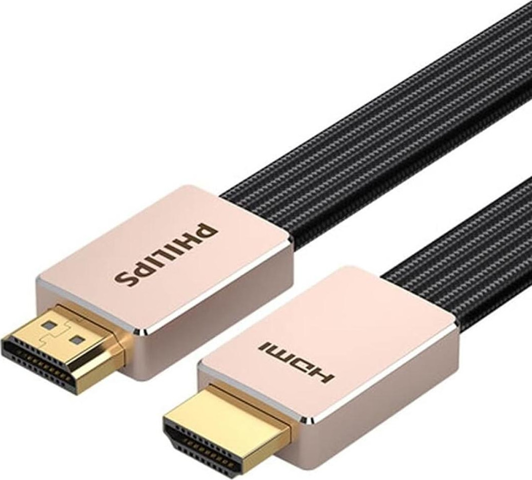 Philips 4K 60 Hz V2.1 Yassı 1 Metre HDMI Görüntü Kablosu Uydu Cihazı Pc ...