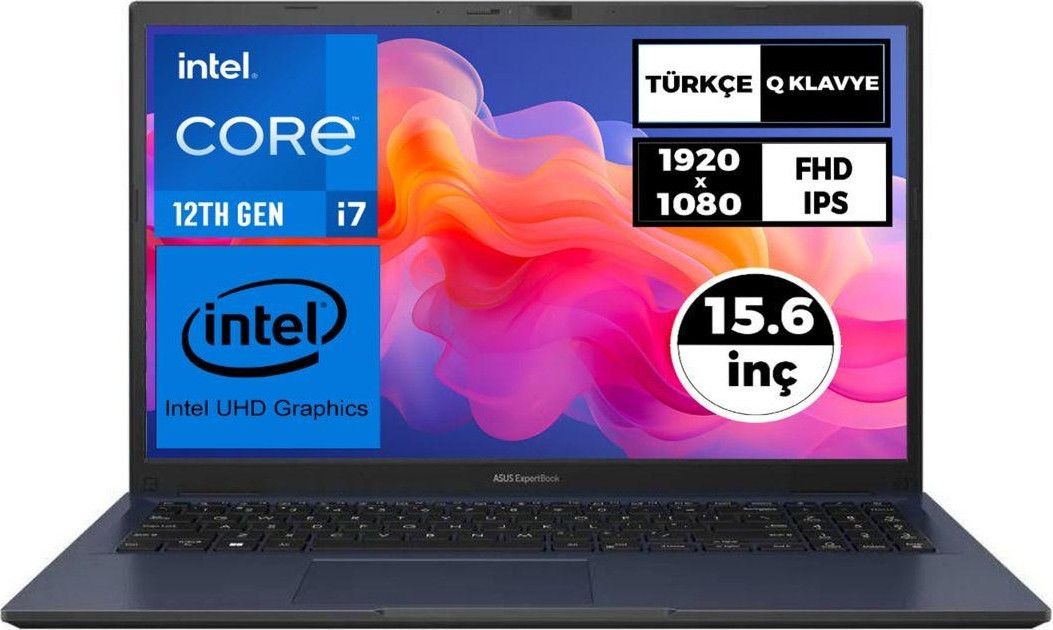 Asus Expertbook B1502Cba-İ78512B0D İ7 1255U 8Gb 512Gb Freedos 15,6 Inc Notebook Taşınabilir ...