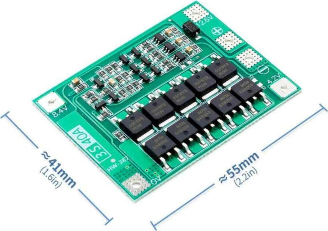 Arduino Bms 3s 40a Koruma Kartı Lityum Pil Batarya Li-ion 18650 Enhanced